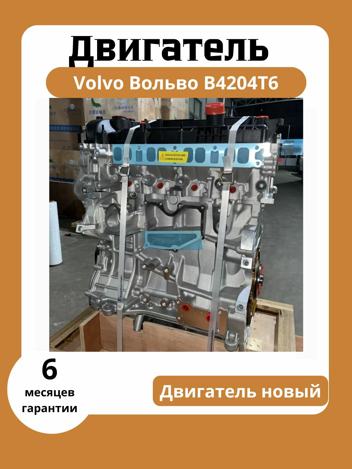 2.0-литровый двигатель Volvo Вольво B4204T6, новый