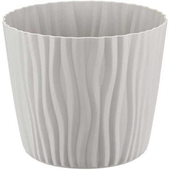 Кашпо Idea волна D250мм 8л с вкладышем М 3190 Серый