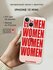 Чехол на Apple iPhone 13 mini / Айфон 13 мини с принтом "WOMEN", прозрачный