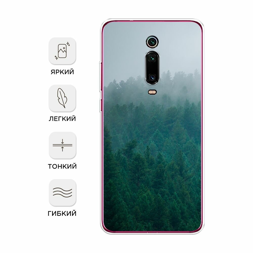 Чехол на Xiaomi Redmi K20/K20 Pro/Mi 9T/9T Pro / Сяоми Редми К20/K20 Pro/Mi 9T/9T Pro с принтом "Лес в облаках" — фото 1