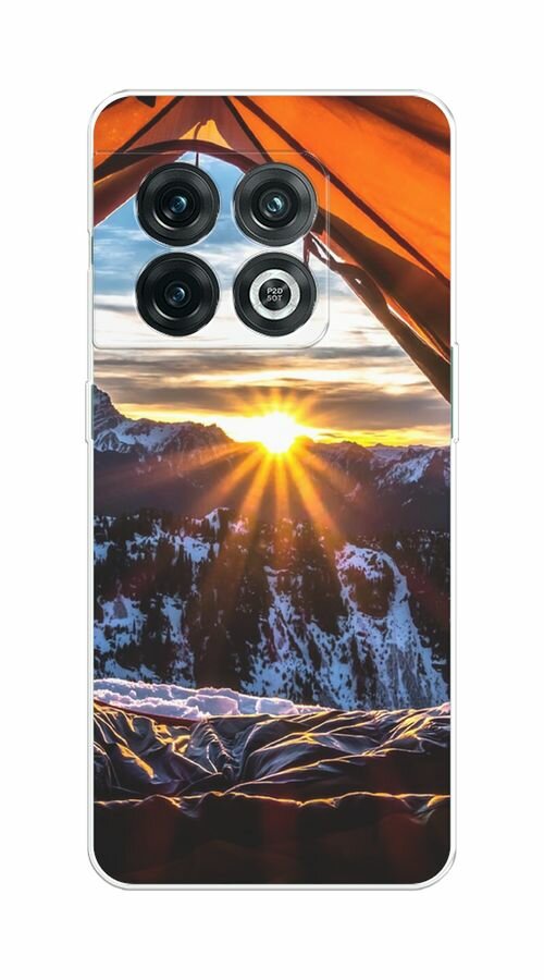 Силиконовый чехол на OnePlus 10 Pro / ВанПлас 10 Про с принтом "Горы 7"