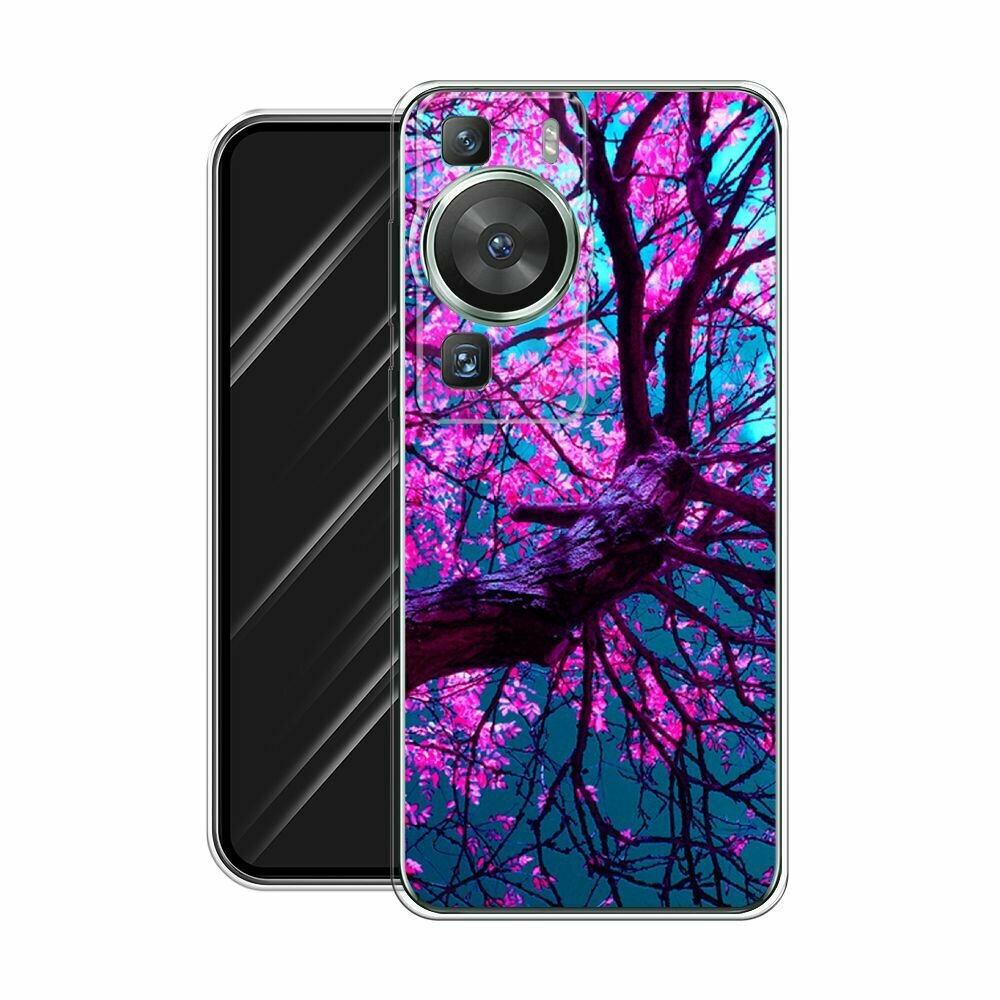 Чехол на Huawei P60/P60 Pro / Хуавей P60/P60 Про с принтом Фиолетовое дерево — фото 1