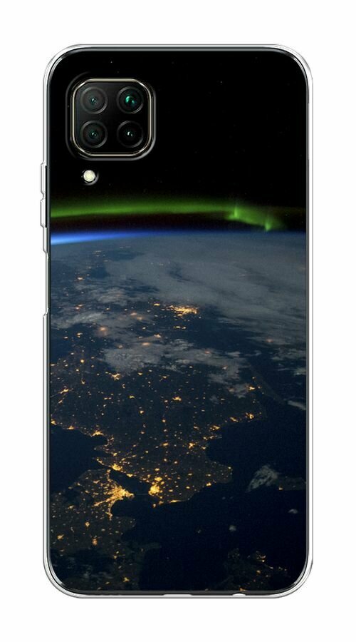 Чехол на Huawei P40 Lite/Nova 6 SE/Nova 7i / Хуавей P40 Lite/Нова 6 SE/Нова 7i с принтом "Земля из космоса"