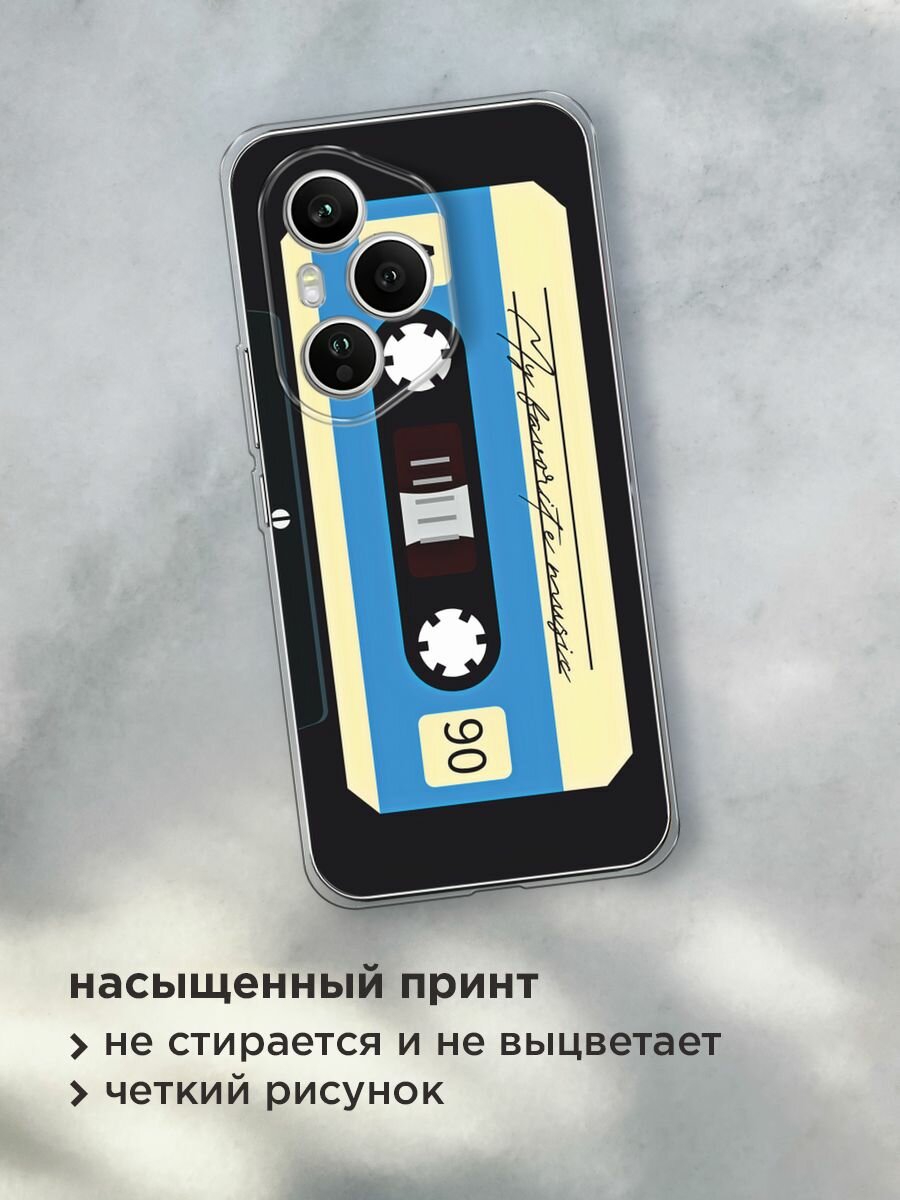 Чехол на Honor 400 Pro / Хонор 400 Про с принтом "Темная кассета" — фото 1