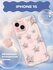 Чехол на Apple iPhone 15 / Айфон 15 с принтом pink stars, прозрачный