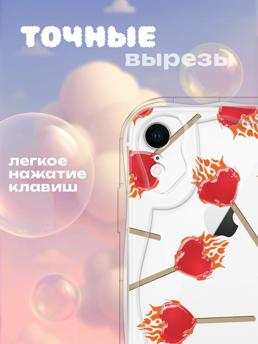 Чехол на Apple iPhone XR / Айфон XR с принтом Горящие леденцы 2 — фото 1
