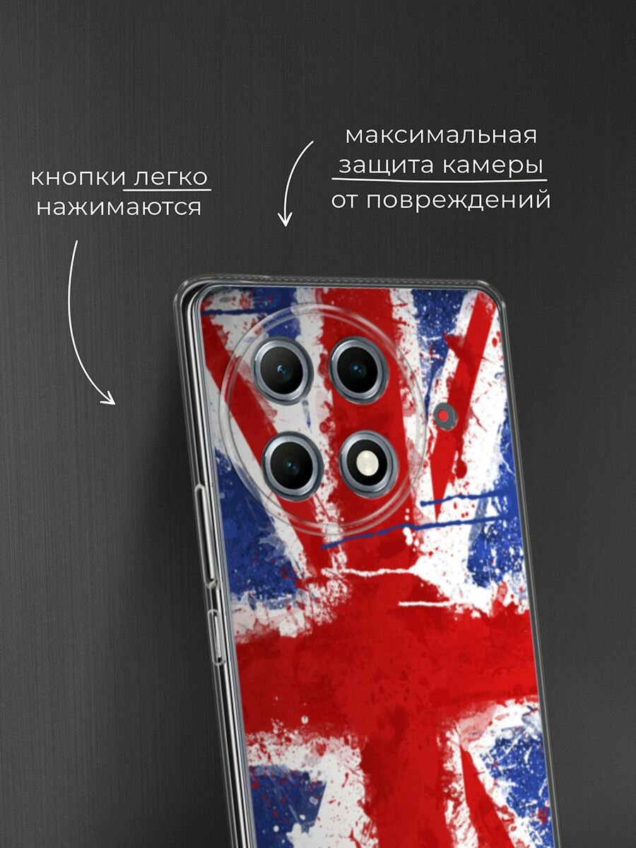 Чехол на Tecno Camon 30S Pro / Текно Камон 30S Про с принтом "Флаг Великобритании 2" — фото 1