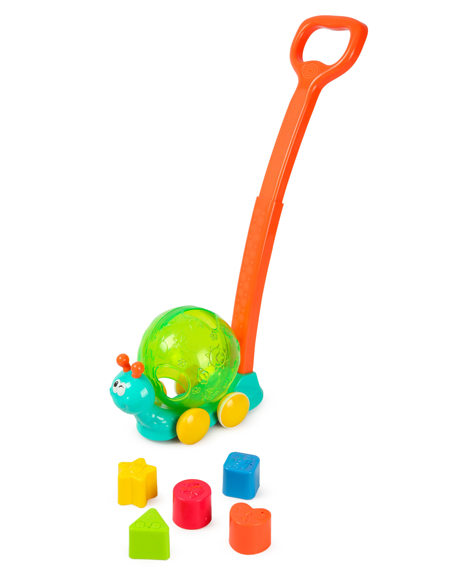 Каталка Play Go Улиточка с ручкой оранжевый