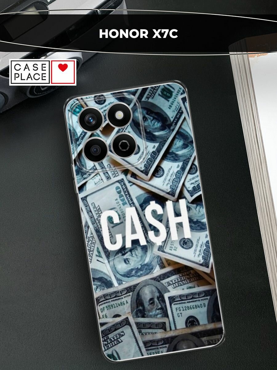 Силиконовый чехол на Honor X7c / Хонор X7c с принтом "Cash"
