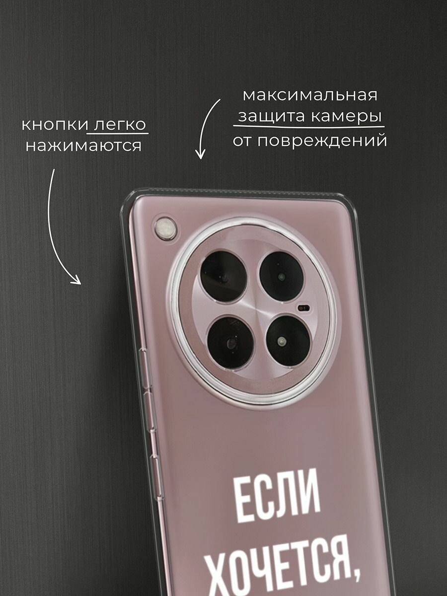 Чехол на Infinix Zero 40 4G / Инфиникс Зеро 40 4G с принтом "Если хочется", прозрачный — фото 1