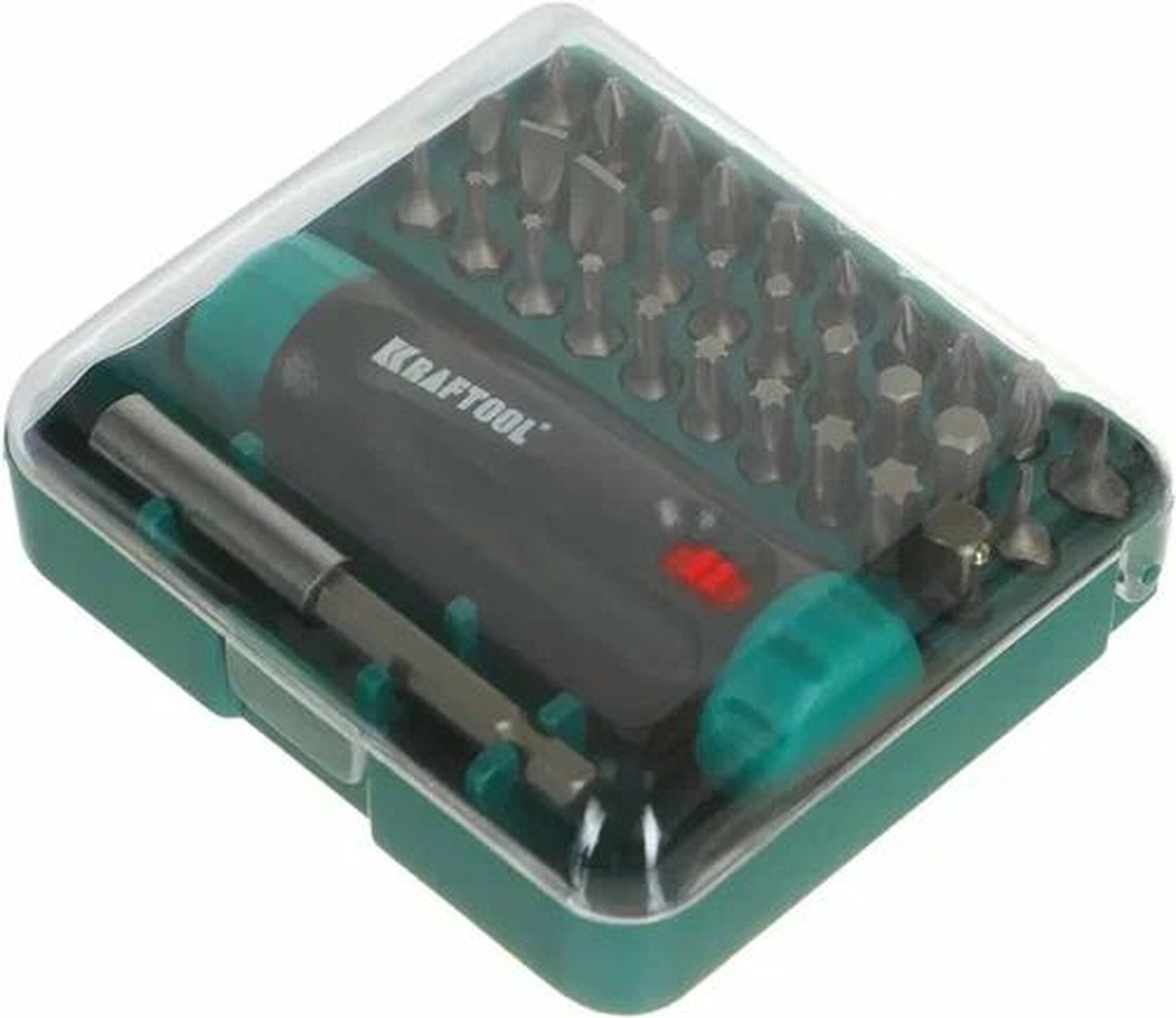 Реверсивная отвертка с насадками KRAFTOOL 26142-H32 Kompakt-32, 32 предметов