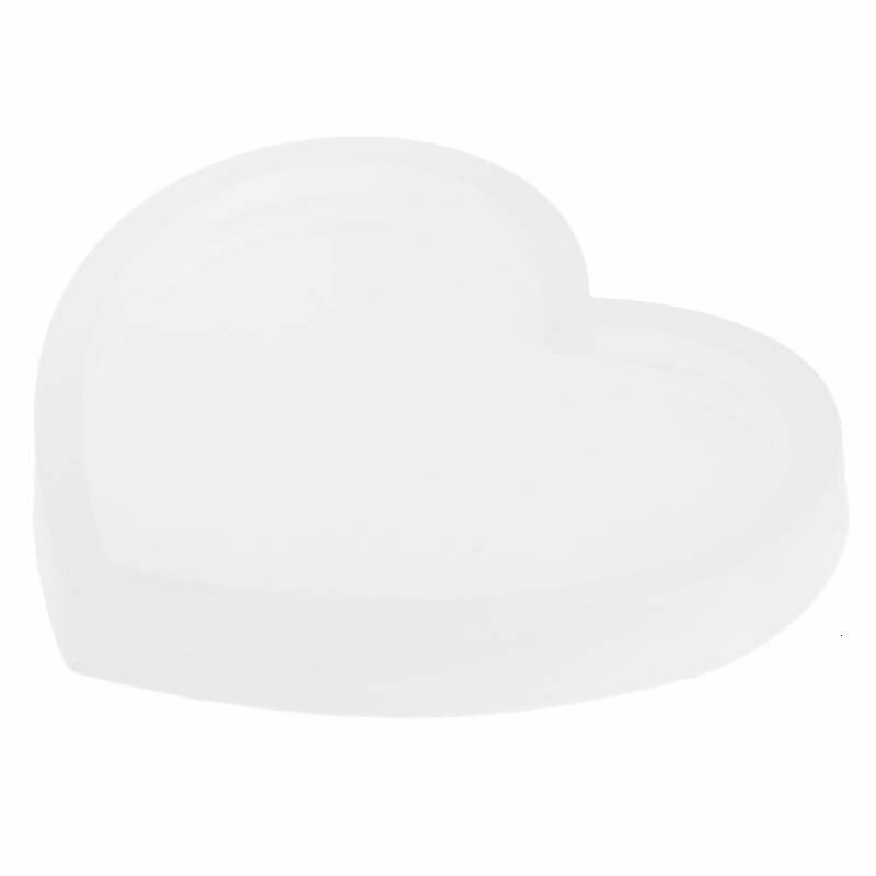 Силиконовые формы для литья в форме сердца из эпоксидной смолы для декора, Белый