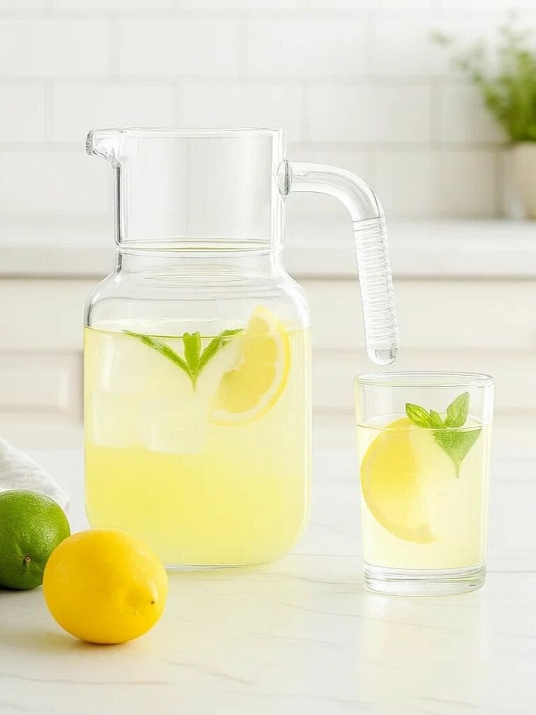 Кувшин, графин прозрачный Pasabahce "HOOP" 1500 мл, без крышки. Ударопрочное стекло, для сока, лимонада, коктейлей. Турция