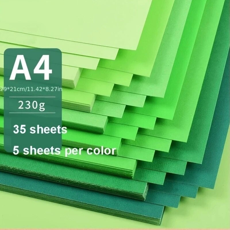 Цветная картонная бумага OBESTDA 35 листов