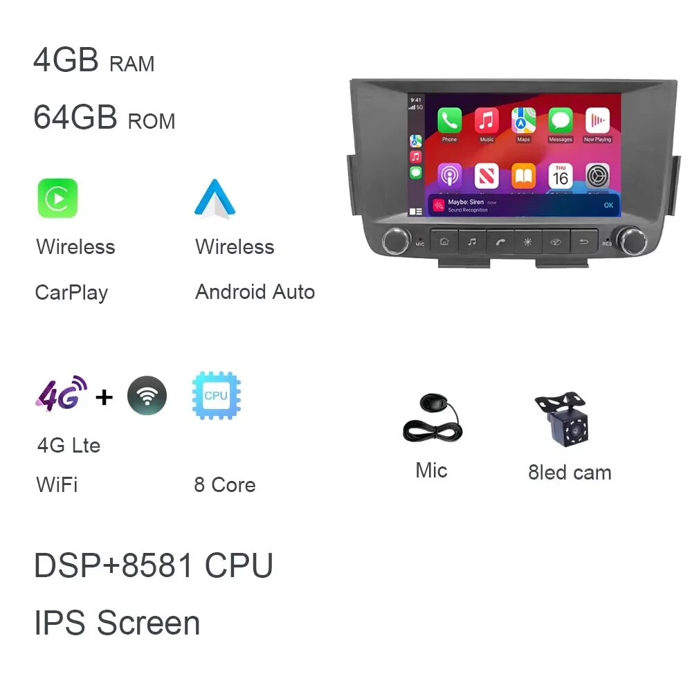 CarPlay 6,2 'Android 14.0 автомобильный Android плеер 12 ГБ 256G мультимедийное автомобильное радио стерео GPS WiFi для Acura MDX 2001 2002-2006 4GB 64GB CAR 4G