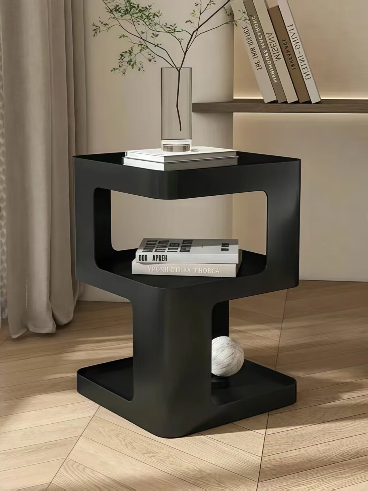 Стол кухонный и офисный "Tea Table", черный, металлический, 40х40х54 см