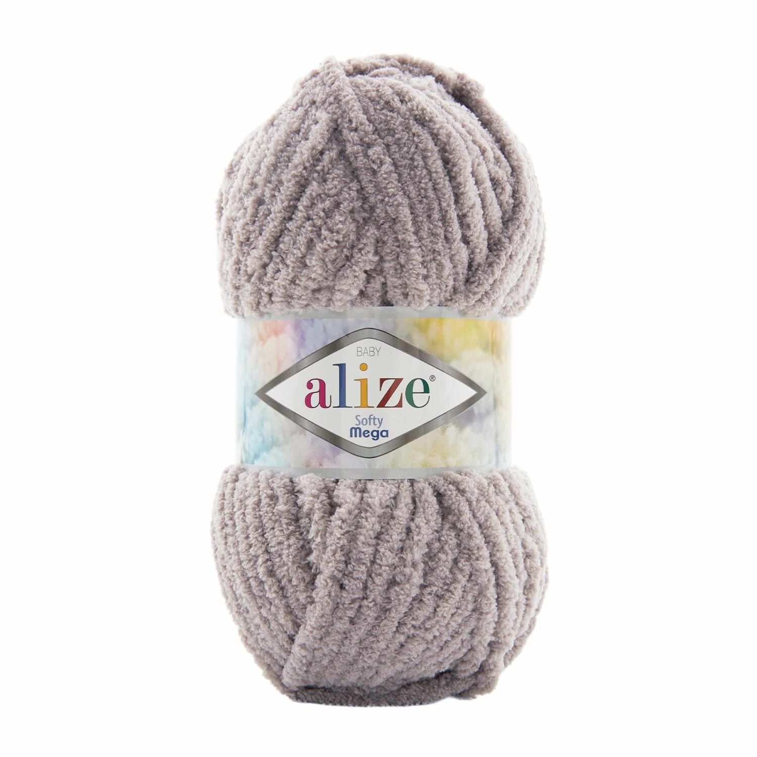 Пряжа для вязания Softy Mega Alize 1 моток (70 м, 100 гр), цвет 268 голубь
