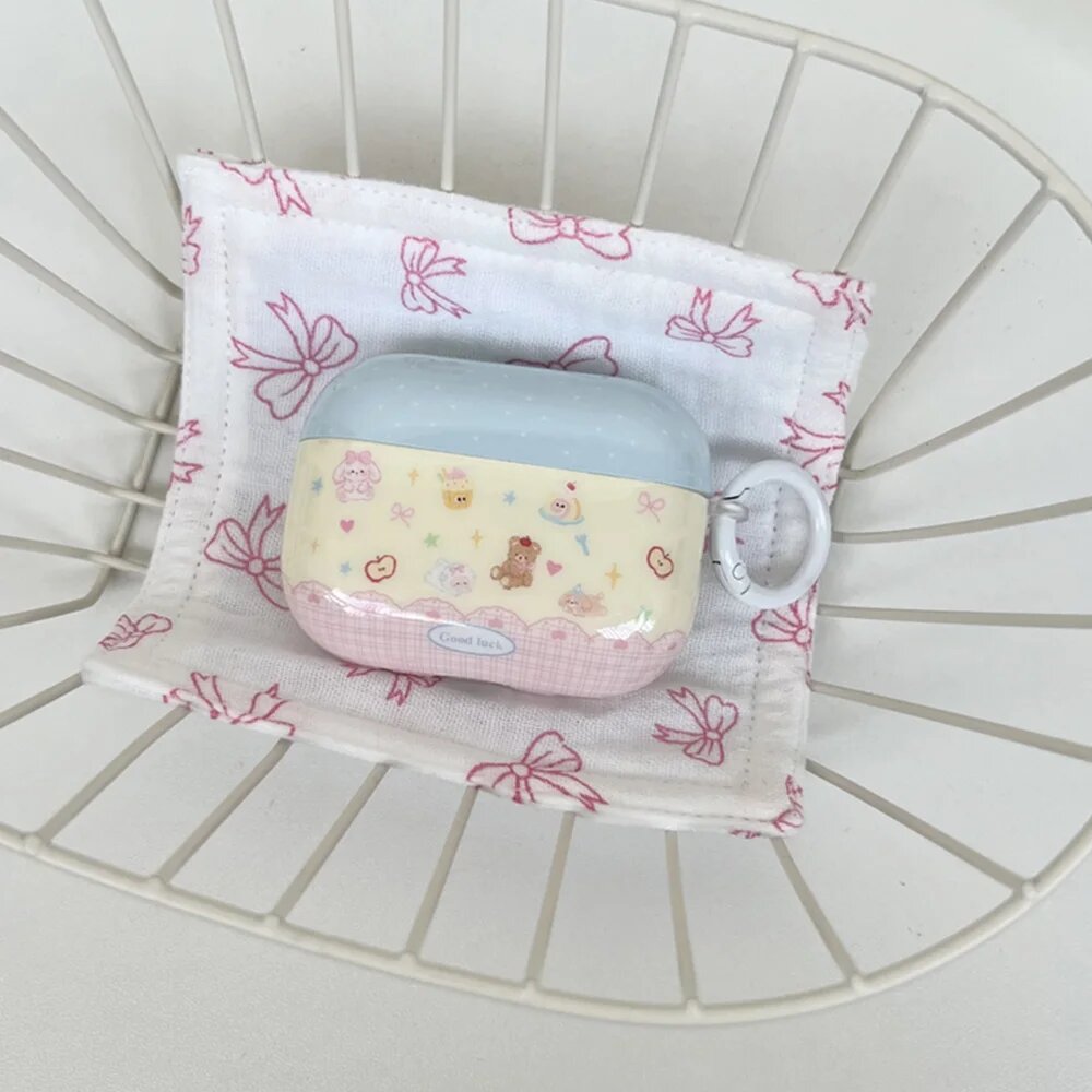 Мультяшный милый печенье, медведь, любовь, сердце, кулон, противоударный силиконовый защитный чехол для наушников apple airpods 1 2 3 4 pro 2, чехол