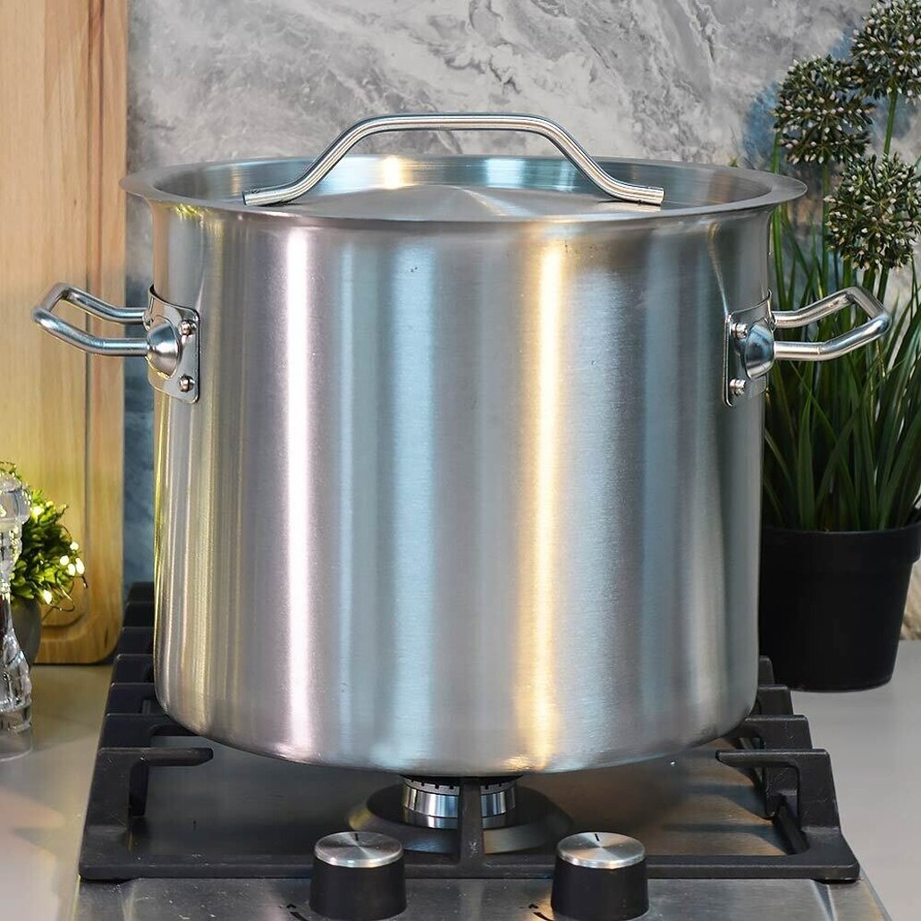 Кастрюля 10л нерж. сталь, d=25см, h=21см, с мерной шкалой и тройным дном