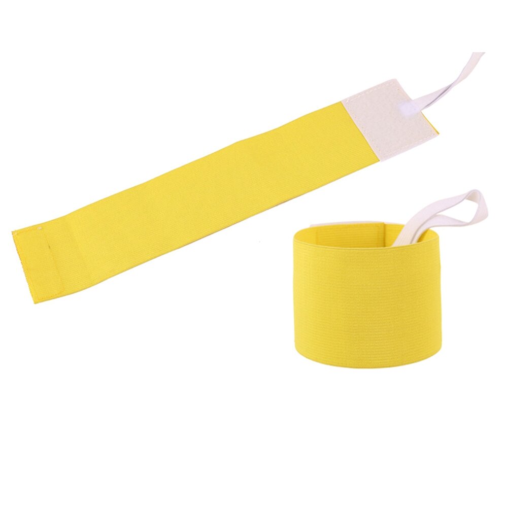 Эластичная нейлоновая повязка капитана для футбола, спортивная повязка для лидера соревнований (желтая)