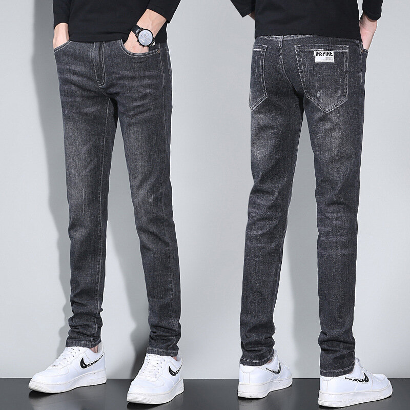 Мужские джинсы Чистый цвет / прямые B1, LI Mall талии_32