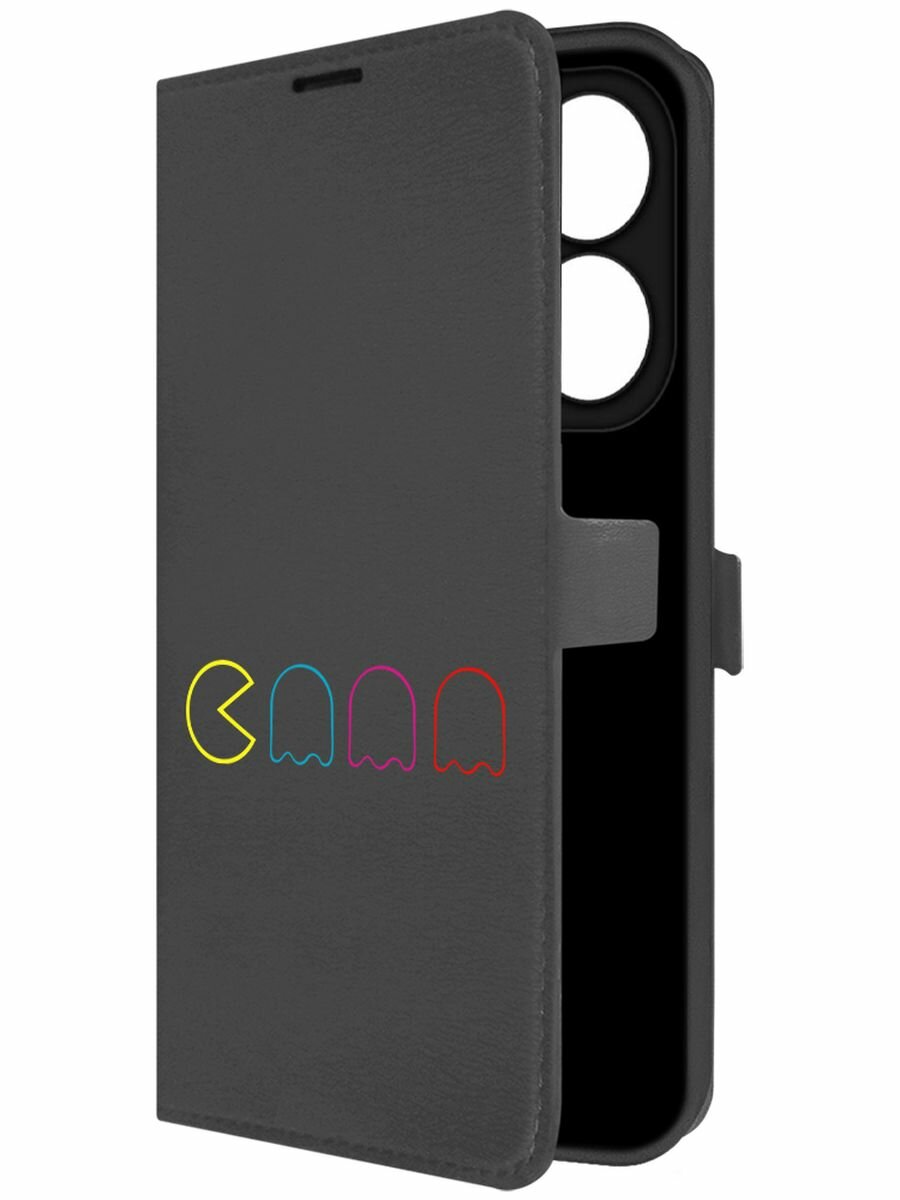 Чехол-книжка Krutoff Eco Book для ITEL P55 Пакман (черный)