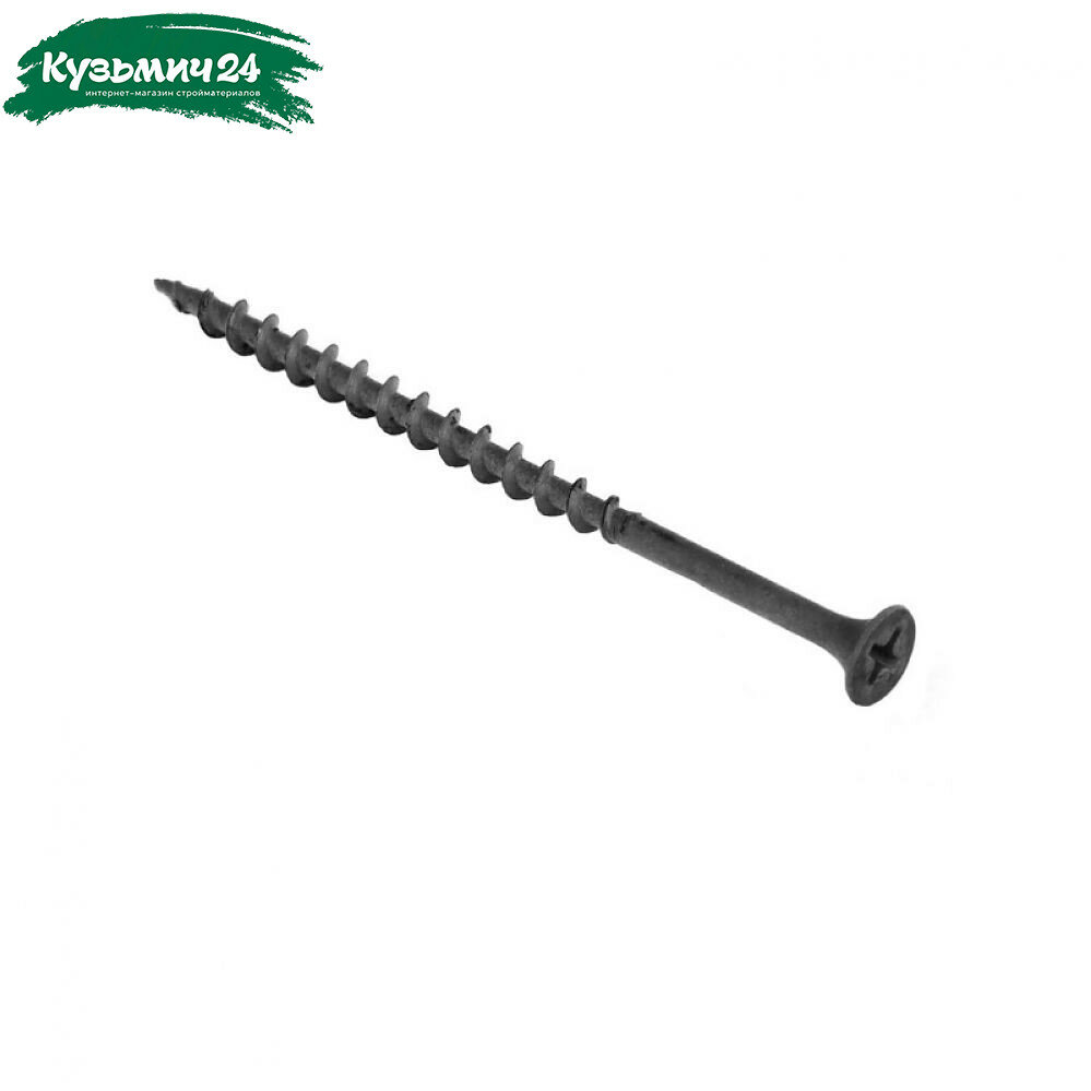 Саморез Жесть по дереву усиленный черный (ГД) 4,2х90 мм, 1250 шт, Русский Саморез