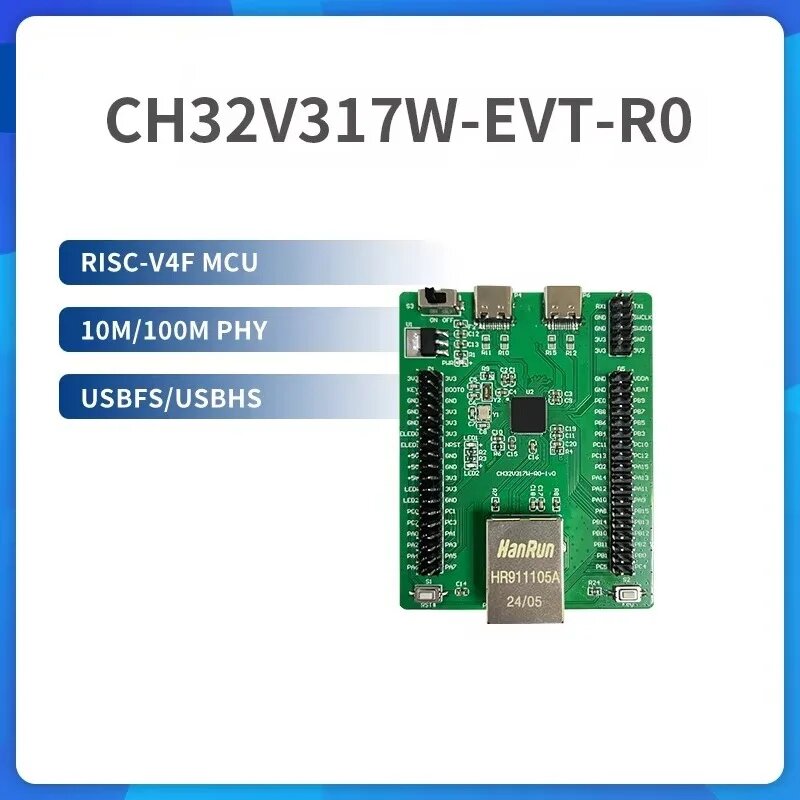 CH32V317/CH32V317W Макетная плата с 32-битным микроконтроллером RISC-V Core для электронных проектов DIY, CH32V317W-EVT-R0