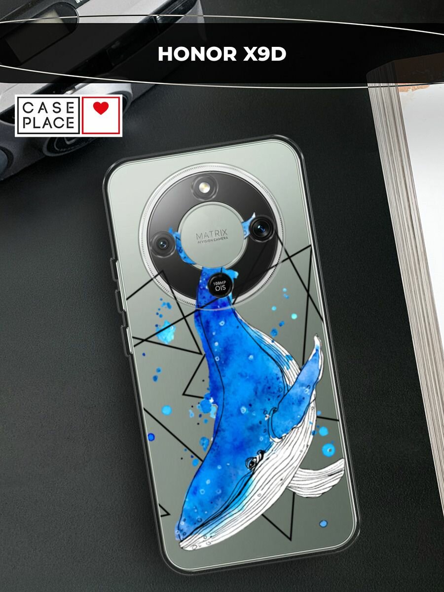 Чехол на Honor X9d / Хонор X9d с принтом Кит графика, прозрачный