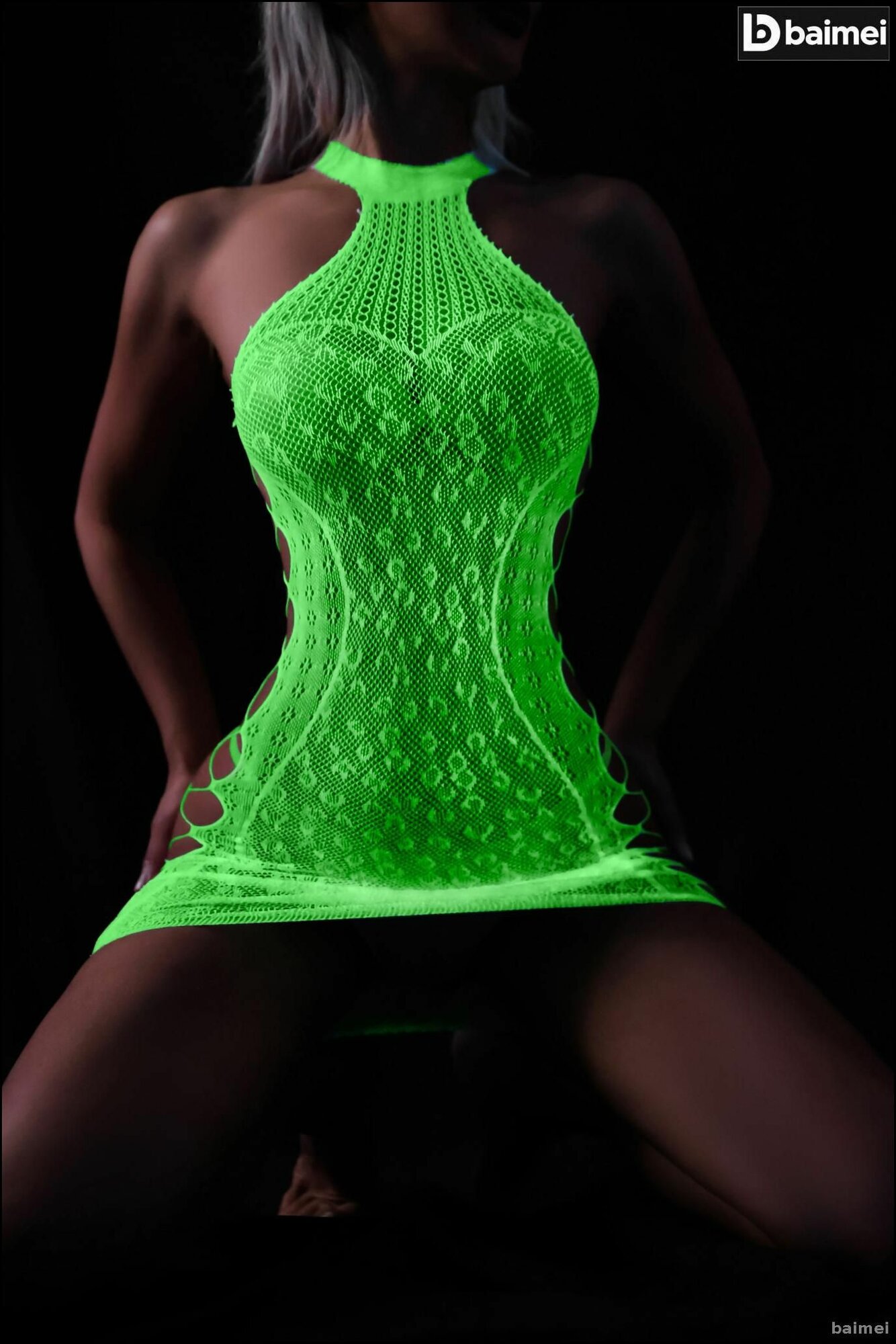 Светящийся костюм сетка эротическая секс комбинезон