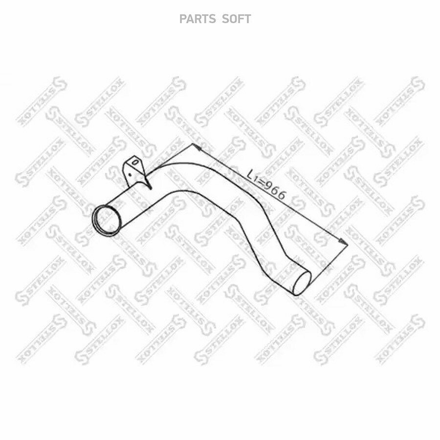Труба глушителя промежуточная 3-изг DAF XF95 от официального дистрибьютора, STELLOX, артикул 8203789SX
