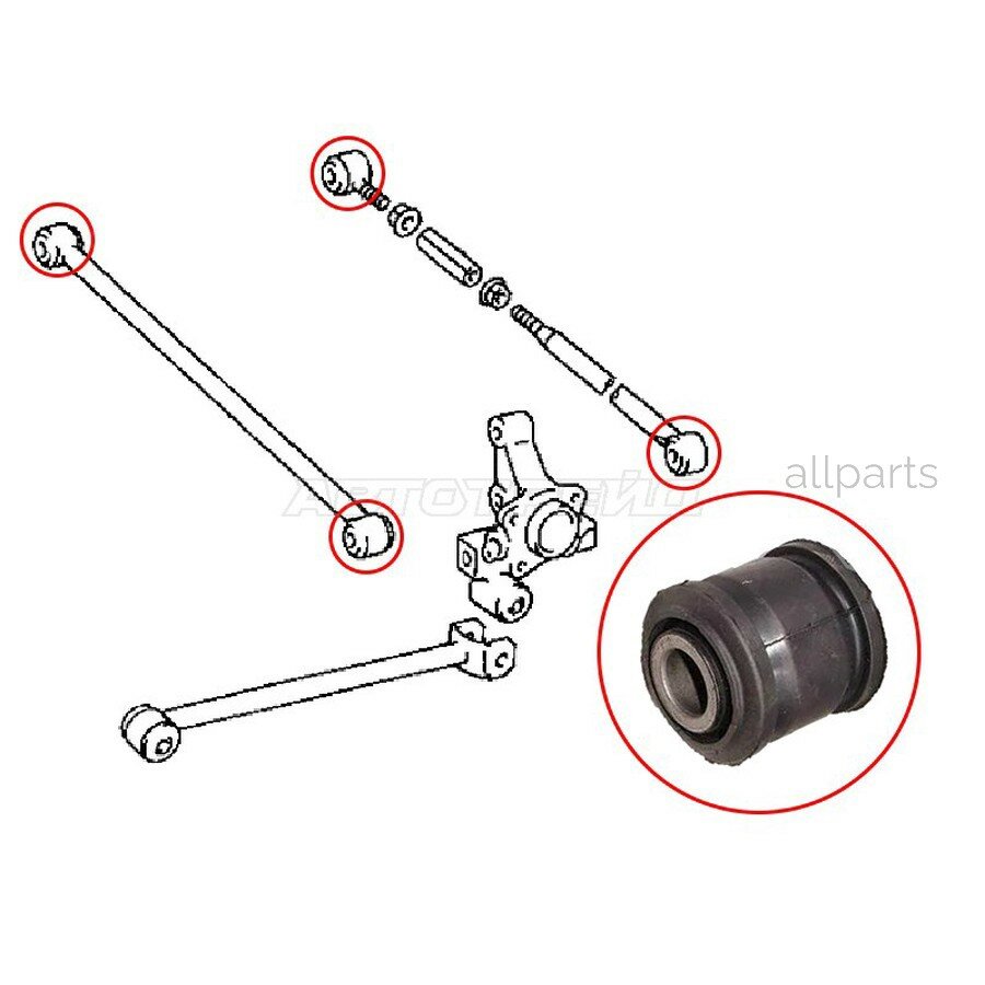 SAT ST-48725-12200 Сайлентблок рычага Lexus RX 97-09 / Toyota Caldina 92-02
