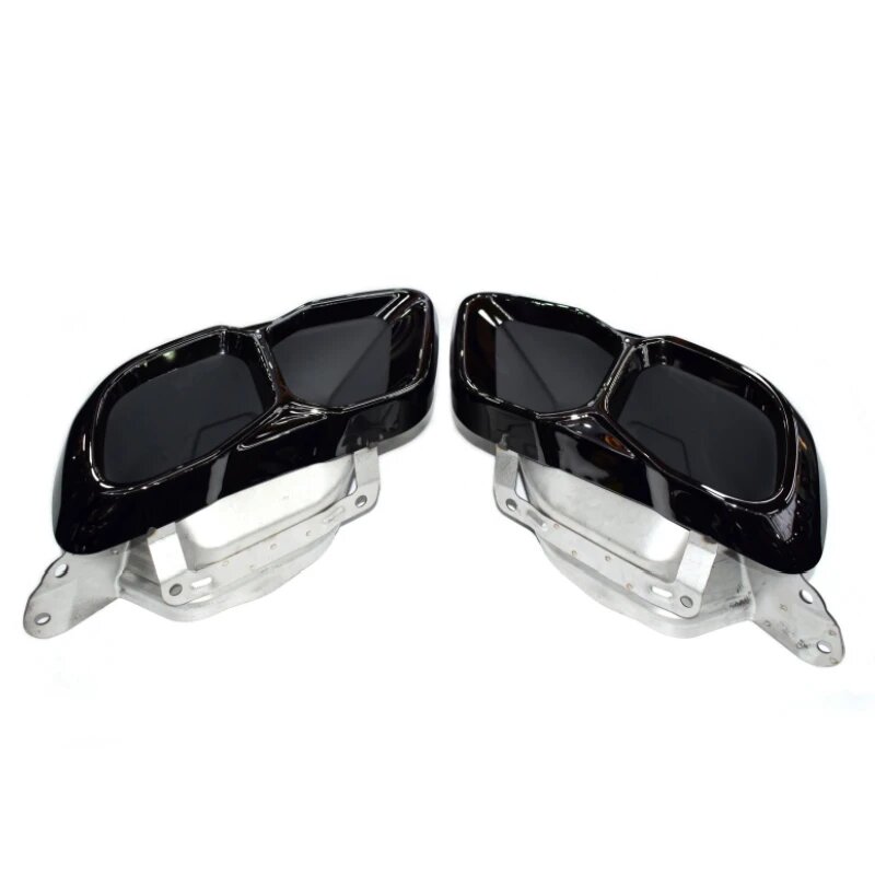 Черная квадратная задняя труба для BMW X5 X6 X7 G05 G06 G07 модификация выхлопной трубы M60i, высокопроизводительный наконечник глушителя черный