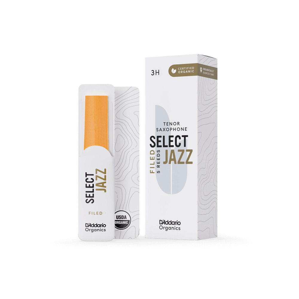Трости для саксофона тенор, размер 3H, 5шт, D'Addario ORSF05TSX3H Organic Select Jazz Filed