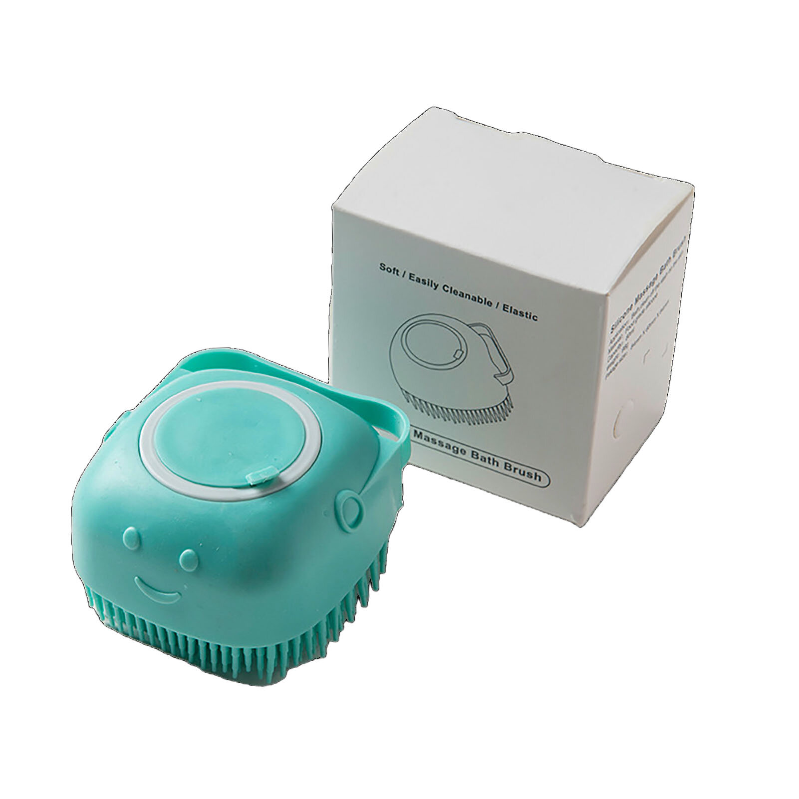 Многофункциональная силиконовая щетка для мытья домашних животных с удобной ручкой, подходит для кошек и собак, синяя.