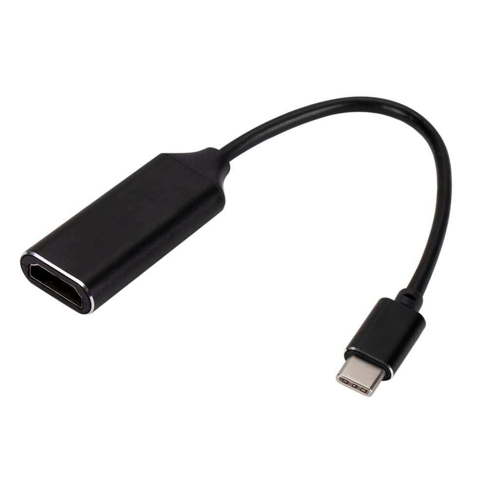 Адаптер кабель USB Type-C к HD 4K 30Hz USB 3.1 к HD Видео Конвертер USB C Мужской к HD Женский для Ноутбука Смартфона к HDTV Монитор Проектор Черный Длина 20см Вес 15г Пакетный размер 9.5*6.0*1.0см Пакетный вес 16г 1шт