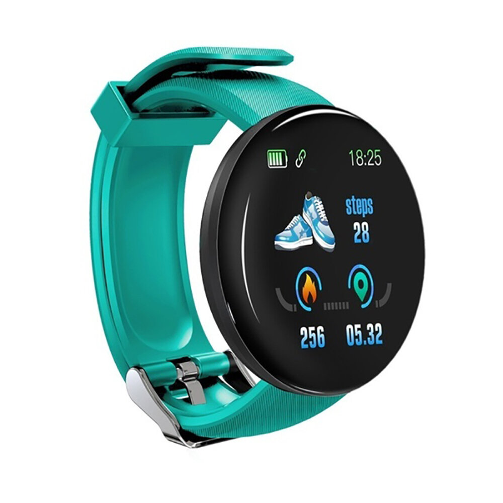 Умные часы D18 Bluetooth, монитор давления и пульса для мужчин и женщин, шагомер, спортивный трекер, умная полоса для Android и iOS, экран 1.3 дюйма TFT 240*240, Bluetooth 4.0, совместимость с Android 5.0+, iOS 9.0+