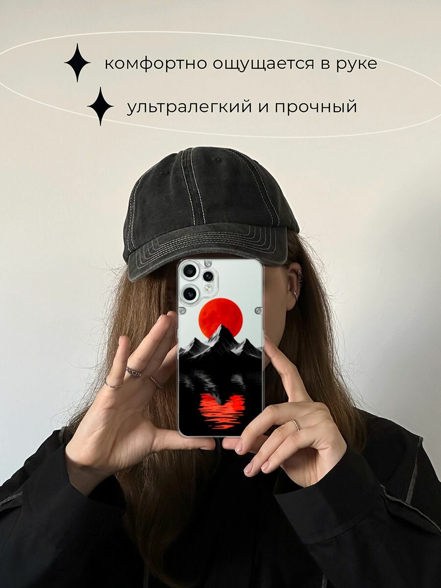 Чехол на CMF Phone 2 Pro / CMF Фон 2 Про с принтом Черная гора, прозрачный — фото 1