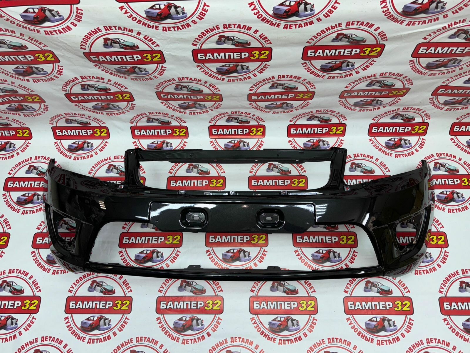 Бампер ВАЗ Лада Гранта 2191 передний, цвет Чёрная жемчужина