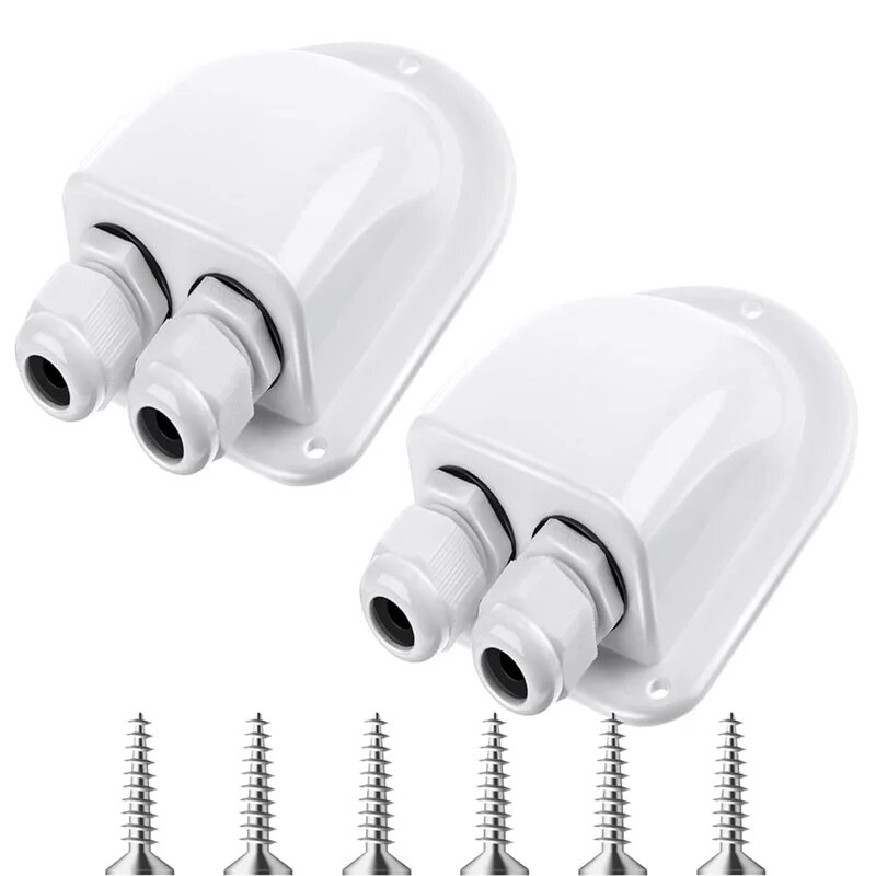 Двойной кабельный ввод для солнечных панелей, нейлон, 2 шт