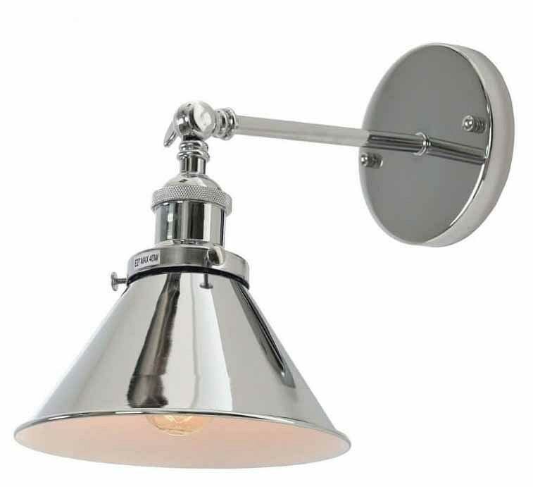 Бра LUMINA DECO Gubi LDW B005-1 CHR На монтажной пластине Техно