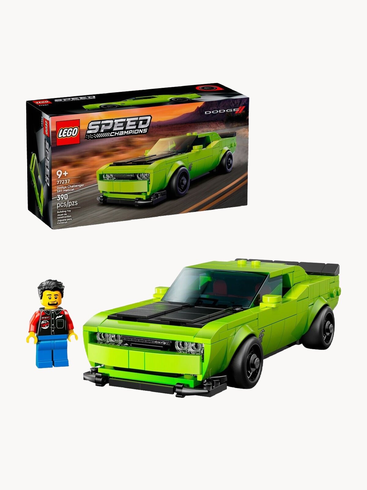 Конструктор LEGO Speed Champions 77237 Автомобиль Dodge Challenger SRT Hellcat, 390 дет.