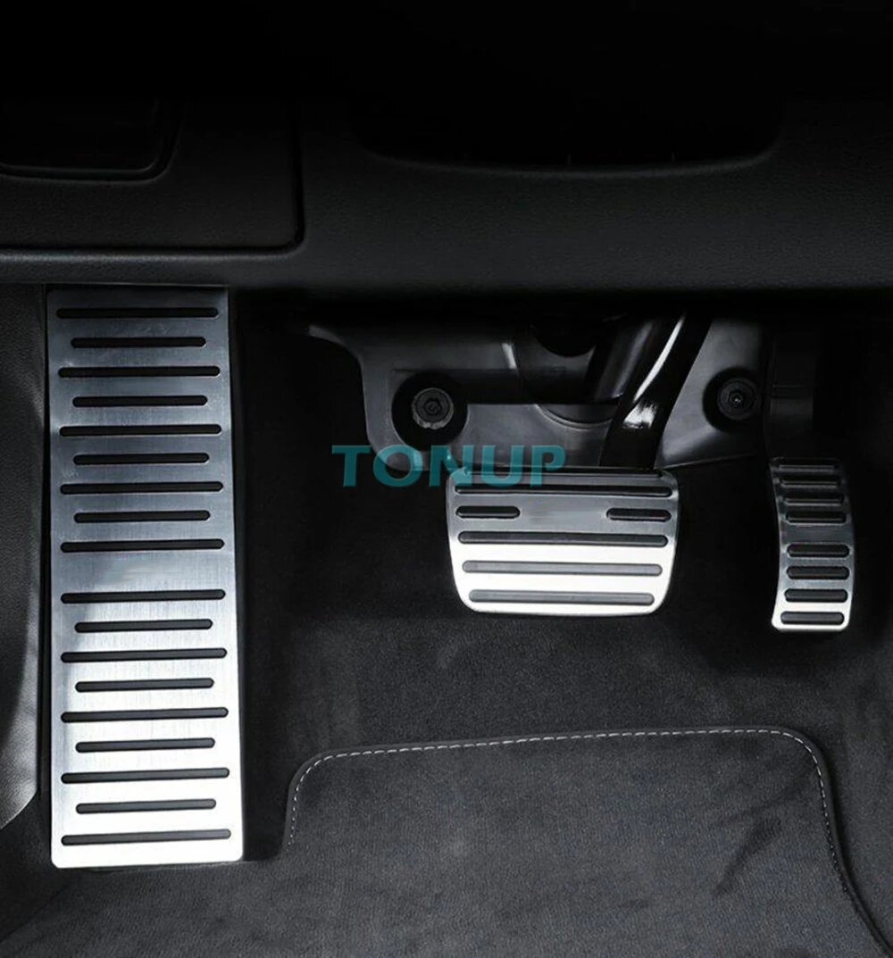 Чехол на педаль автомобиля для Audi A4 A5 A6 A7 A8 Q5 B6 B7 B8 C5 C6 AT Подставка для ног акселератора, тормоза, ремонт, комплект накладок, пластина, украшение, аксессуар 3 PCS
