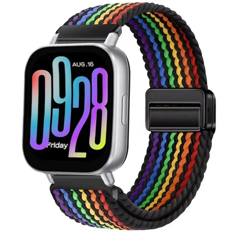 YEELUSEE Ремешок для Redmi Watch 5 Active, Black rainbow