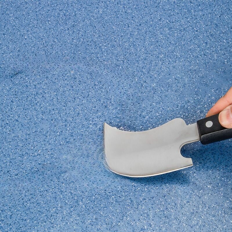 Нож месяцевидный для подрезки шнура после сварки напольных покрытий ПВХ линолеума / Резак полумесяц / Направляющая насадка