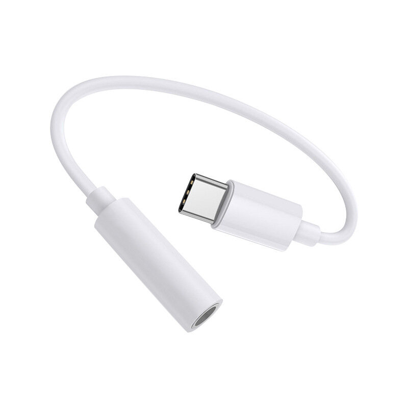 Адаптер для наушников Type-C к 3.5 мм пластиковый корпус для телефонов Apple и Huawei