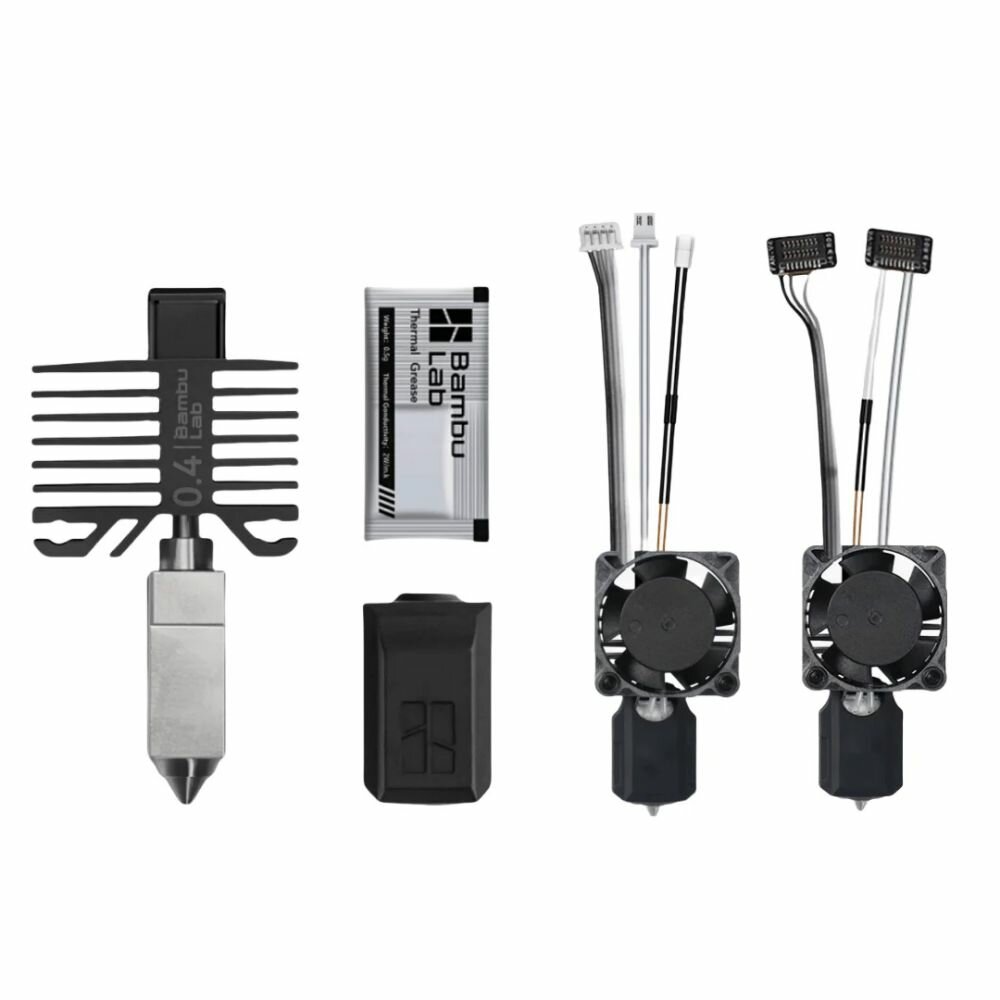 Комплект хотэнда Bambu lab X1/P1 Series с соплом из закаленной стали 0,2/0,4/0,6/0,8 мм для 3D-принтеров Bambu lab X1C X1 P1P P1S.