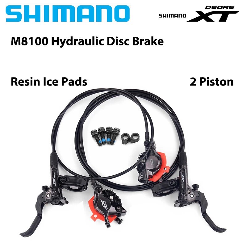 Shimano Deore XT M8100, гидравлические дисковые тормоза, черные