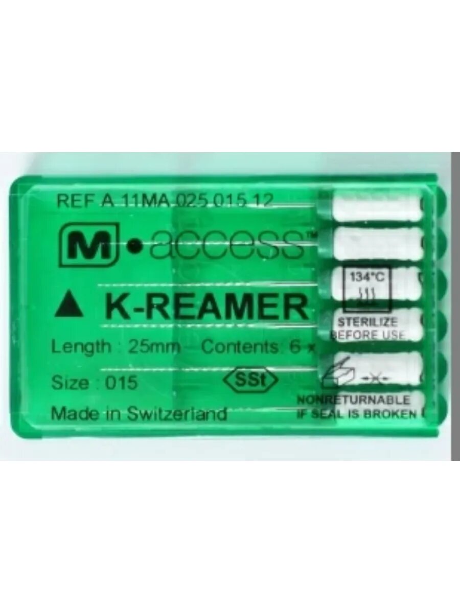 K-Reamer N30 L25 6 шт. M-ACCESS - ручной каналорасширитель