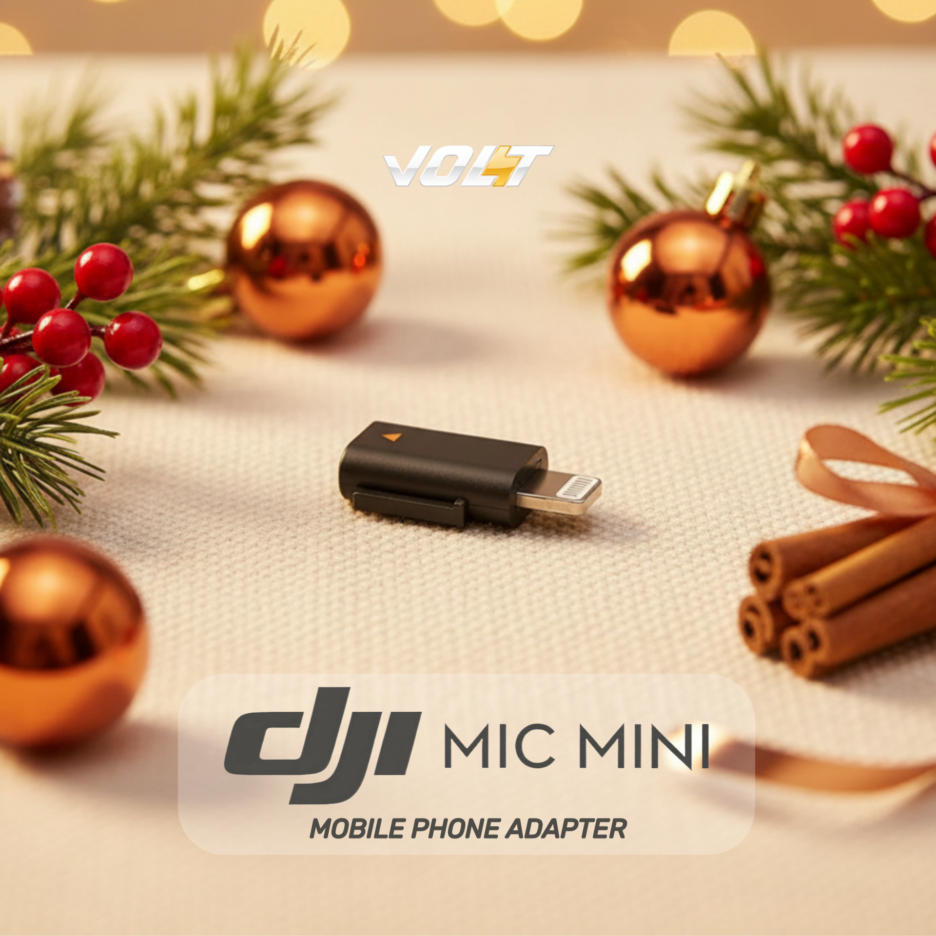 Переходник оригинальный адаптер для DJI Mic Mini Mobile Phone Adapter, для звукозаписи, черный, пластик
